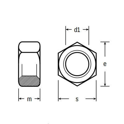 Brass Hexagon Lock Nuts DIN 936