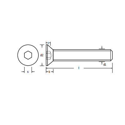 Hexagon Socket CSK Screws DIN 7991 ISO 10642